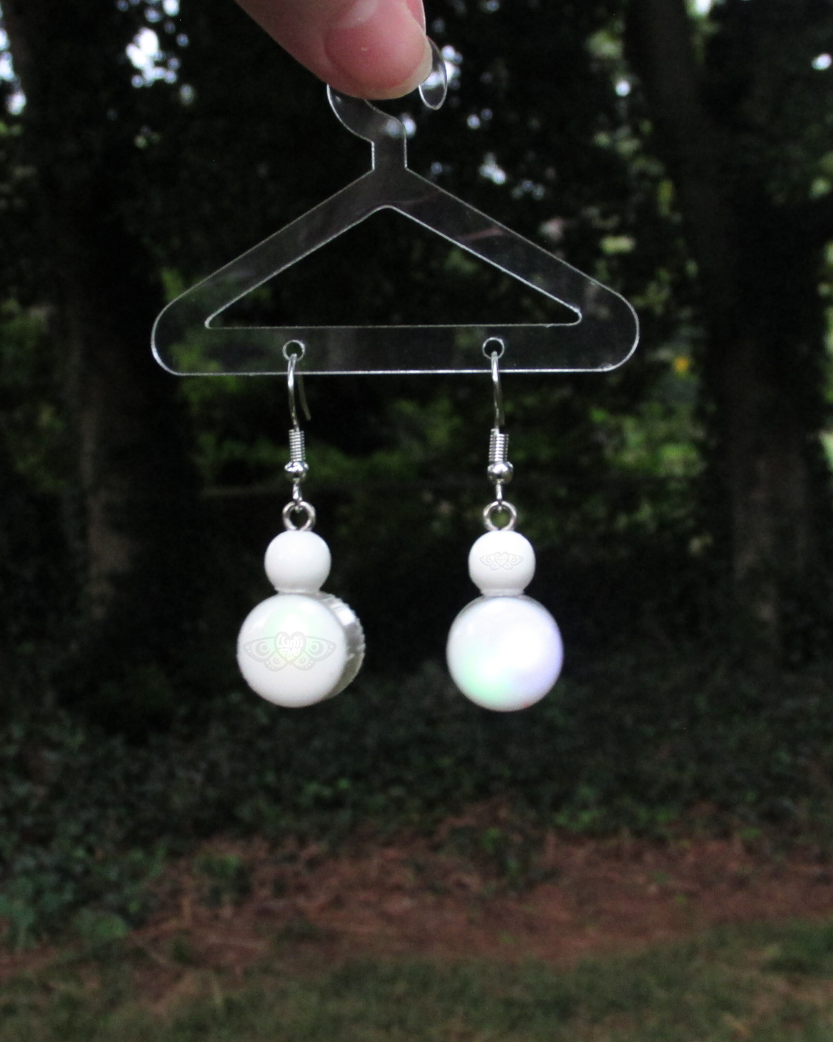 Color Changing LED Bauble Earrings - Light Up Handmade Jewelry - LumiFae