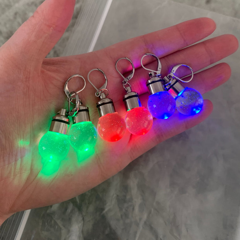 LED Bubble Earrings - Light Up Jewelry - Handmade - LumiFae